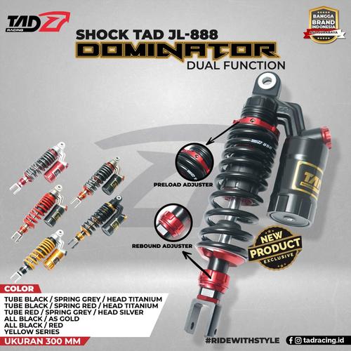 Jual SHOCK TAD DOMINATOR JL-888 DUAL FUNCTION MIO - All Black Gold ...
