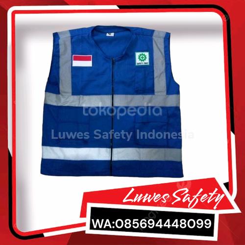 Jual Rompi Safety / Rompi Bahan Drill / Rompi k3 warna biru - Jakarta ...