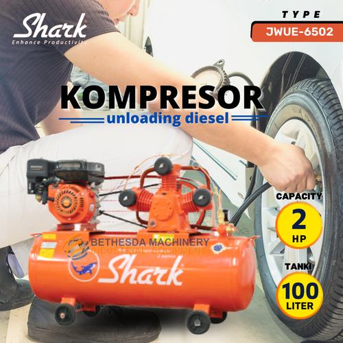 Jual air compressor SHARK. kompresor udara 2 HP gasoline engine - Kota ...