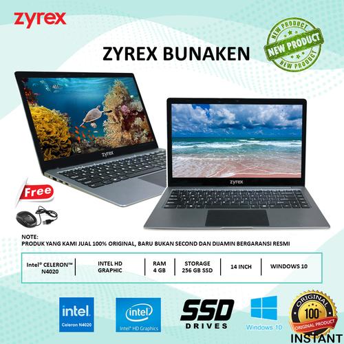 Promo LAPTOP ZYREX BUNAKEN N4020 4GB 256SSD+64GB W10 14.0 - BUNDLE ...