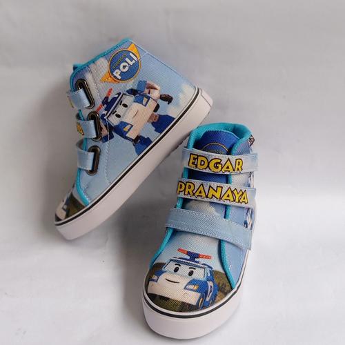 Jual ADS - Sepatu anak karakter robocar bisa cetak nama & foto - Kab ...