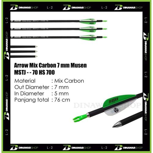 Jual Arrow Mix Carbon Musen 7mm / Arrow MSTJ -- 70 HS 700 Musen - Biru - Jakarta Utara - Dinawar ...