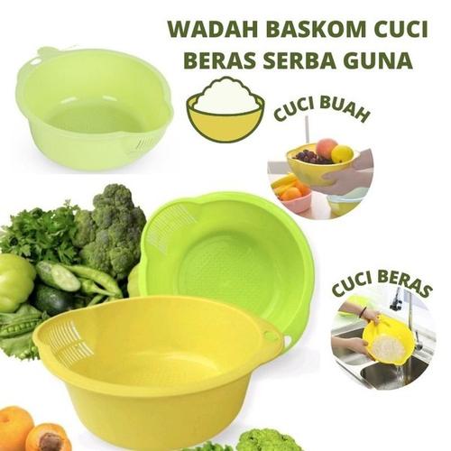 Jual Baskom Cuci Beras BULAT Baskom Cuci Buah Sayuran Wadah Tempat ...