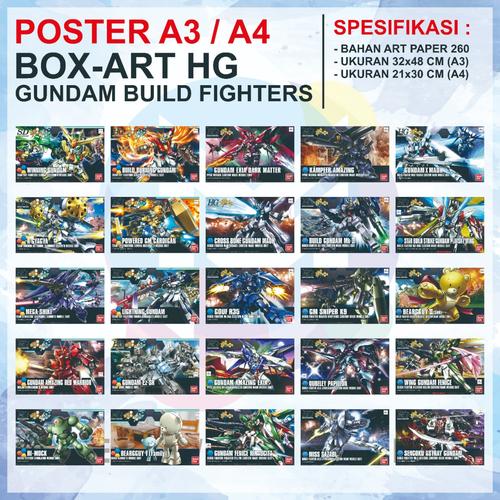 Jual Poster A3 / A4 Box Art HG Gundam Build Fighters Series - A3 - Kota ...