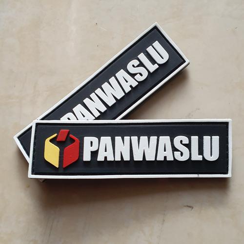 Promo patch rubber logo tulisan panwaslu - panitia pengawas pemilihan ...