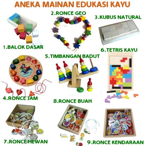 Jual ANEKA MAINAN EDUKASI 4G-1 KAYU ANAK USIA 1 2 3 SD 9 TAHUN AIKA ...
