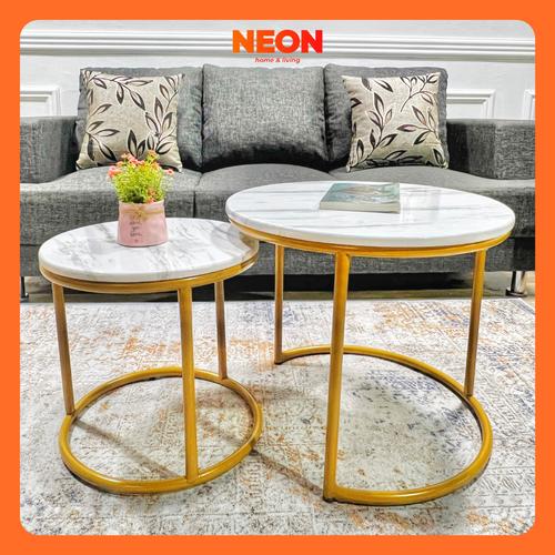 Jual Meja Tamu Marmer Miko | Coffee Table 2 Susun Minimalis Industrial ...