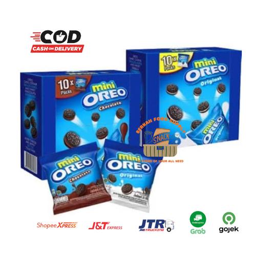 Jual MINI OREO Biskuit Sandwich 21gr x 10 pcs BOX Original Coklat ...