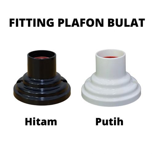 Jual FITTING PLAFON BULAT MODEL BROCO HITAM PUTIH TEMPEL BAKELITE E27 ...