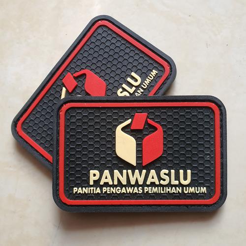 Jual patch rubber logo panwaslu dasar hitam - panitia pengawas pemilu ...