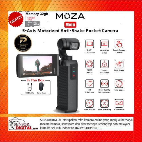 Promo Moza Moin Pocket 3-Axis Motorized Anti-Shake Camera Gimbal ...