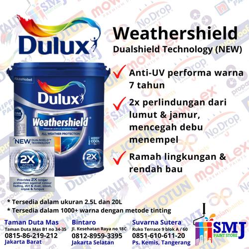 Jual Cat Tembok Eksterior DULUX WEATHERSHIELD warna Lakestone 44537M ...