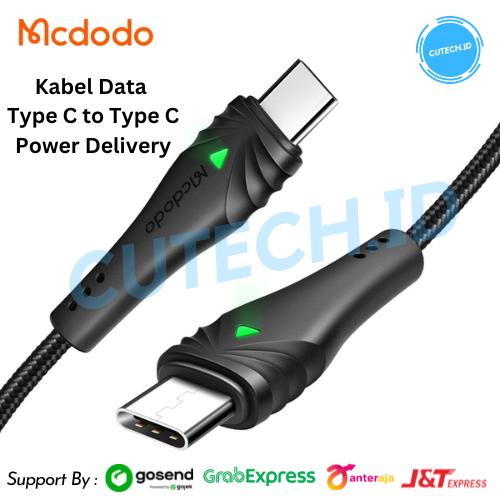 Jual MCDODO CABLE KABEL DATA LED TYPE C TO C PD FAST CHARGING 60W 3A CA ...