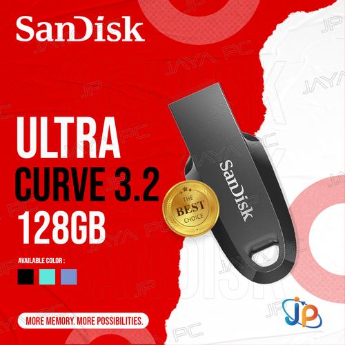 Jual FlashDisk Sandisk CZ550 128GB - Flash Disk Ultra Curve 128 GB USB 3.2 - Biru - Jakarta ...