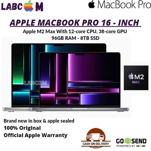 Jual APPLE MACBOOK PRO 16" M2 MAX 2023 96GB RAM 8TB SSD 12C-CPU/38C-GPU ...
