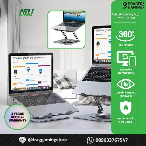 Jual Adjustable Laptop Stand Holder Foldable Alumunium Alas Laptop 360 ...