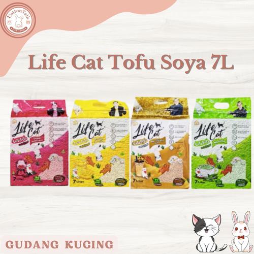 Jual Life Cat Tofu Soya Pasir Kucing Gumpal Wangi 7 Liter Life Cat Tofu ...