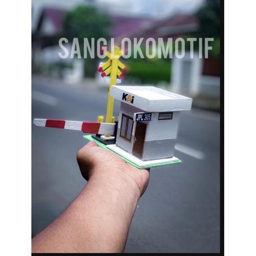Jual Miniatur Palang Pintu kereta api full stiker paling murah HAND ...