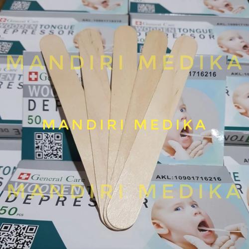Jual Wooden Tongue Spatel Depressor Sudip Lidah Kayu GC General Care ...
