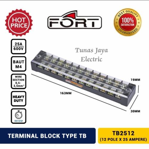 Jual Terminal Blok TB-2512 12Pole 25A FORT - Kota Surabaya - Tunas Jaya ...
