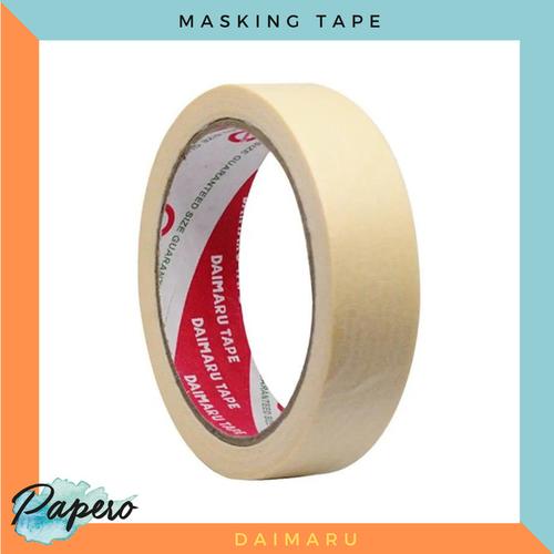 Jual Masking Tape / Lakban Kertas Daimaru 1 inch / 24 mm x 21 meter - 2 ...