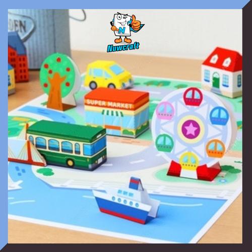 Jual Easy diorama City by the sea Ferris wheel Papercraft - Kota ...