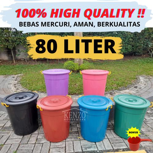 Jual Ember 80 Liter Plastik Warna Merah / Gentong bak air mandi Warna ...