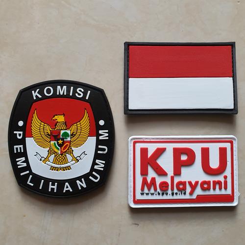 Jual patch rubber 1 set logo kpu melayani - komisi pemilihan umum ...