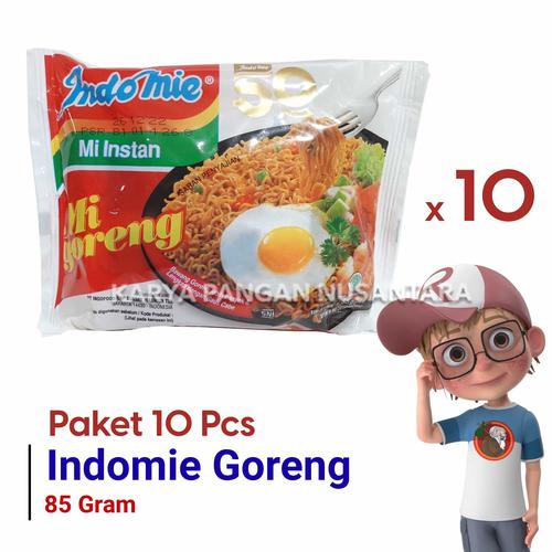 Jual INDOMIE GORENG 85 GR MIE INSTANT INDOMIE MIE GORENG INSTANT 10 PCS ...