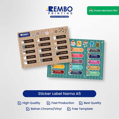Jual STICKER NAMA ESTETIK / STIKER LABEL NAMA A5 / STIKER UNIK STIKER ...