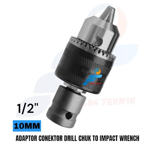Jual adaptor connector chuk drill kepala bor 10mm 13mm to impact wrench ...