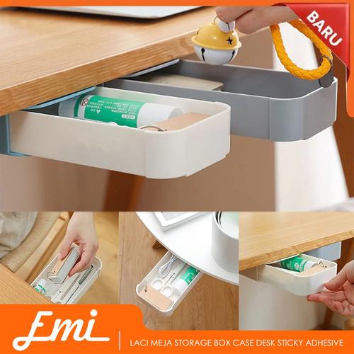 Jual Laci Meja Tambahan Storage Box Case Under Desk Sticky Adhesive ...