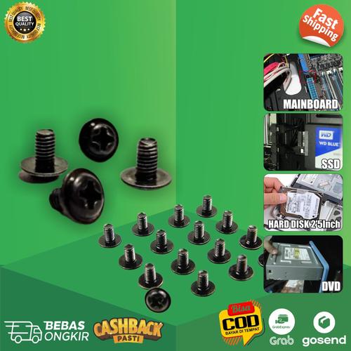 Promo Motherboard Mainboard Screw Sekrup Baut Mobo CPU DVD SSD Hard ...