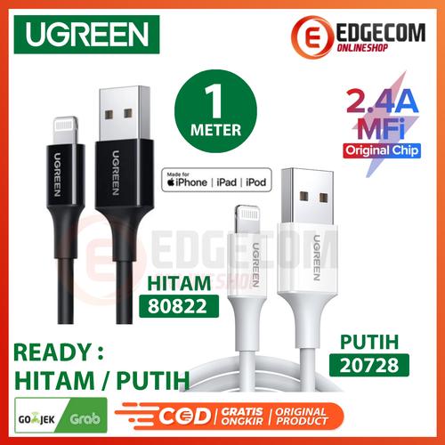 Jual UGREEN MFI Kabel Charger USB Lightning Fast Charging 2,4A - 1M ...