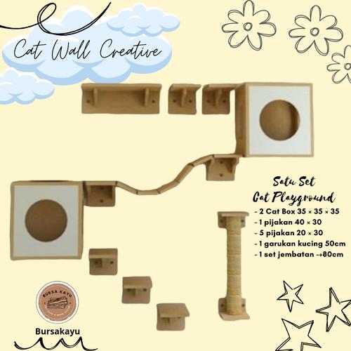 Jual Promo Satu Set PlaygroundJembatan Kucing Pijakan Kucing Ambalan ...