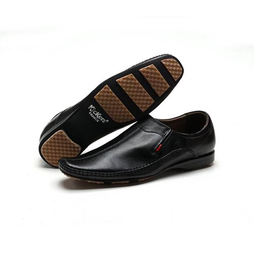 Jual Sepatu Kickers Pria Kulit Asli Pantofel Hitam Lancip Kerja ...