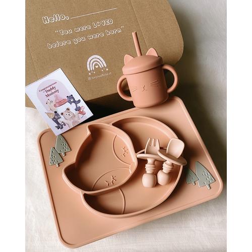 Jual FORYOU - Fox Plate Series Feeding set - Powder Blue, Box, Pita ...