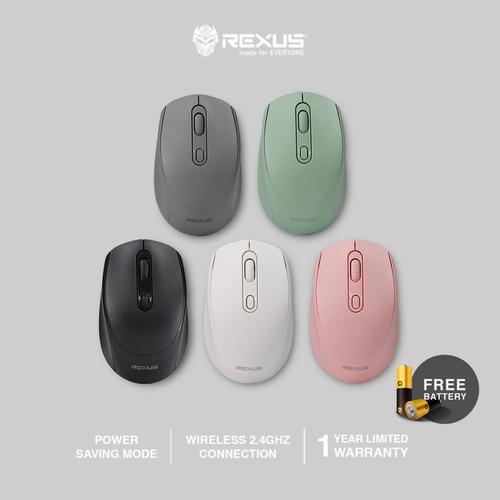 Jual Rexus Mouse Wireless Office Q35 Silent Click - Merah Muda - Kota ...