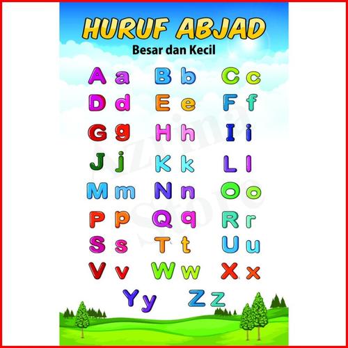 Jual Big Size Poster Edukasi Anak Mengenal Abjad Huruf Besar Dan Kecil ...