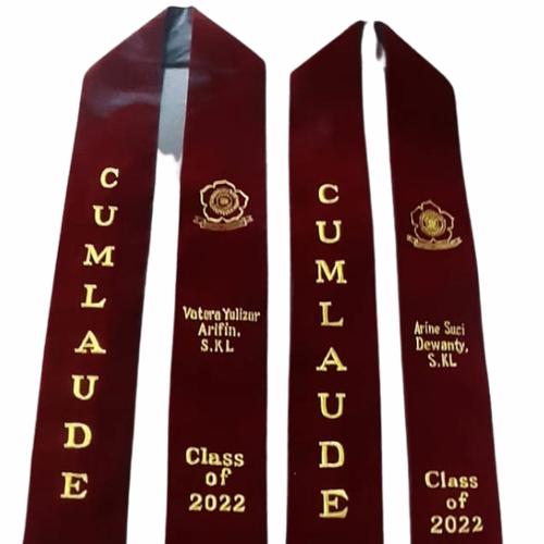 Jual Selempamg kalung selempang wisuda selempang dua sisi / sash wisuda ...