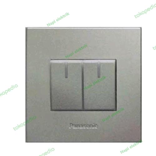 Jual PANASONIC Saklar seri/engkel 2 gang saklar double warna silver ...