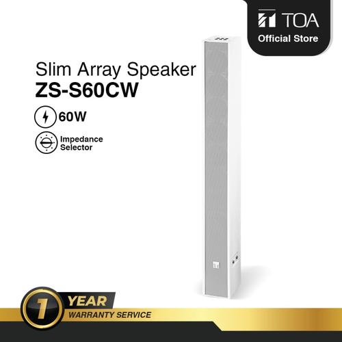 Jual Speaker Column Toa slim Array Speaker ZS S60cw 60 watt - Kota ...