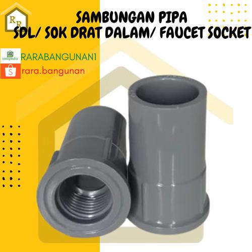 Jual Sambungan Pipa Pvc Socket Drat Dalam Sdd Faucet Socket Ukuran