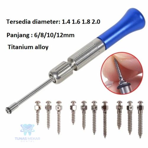 Jual Mini Screw Implan Implant Orthodontic Ortho Behel Bracket - 1.6mm ...
