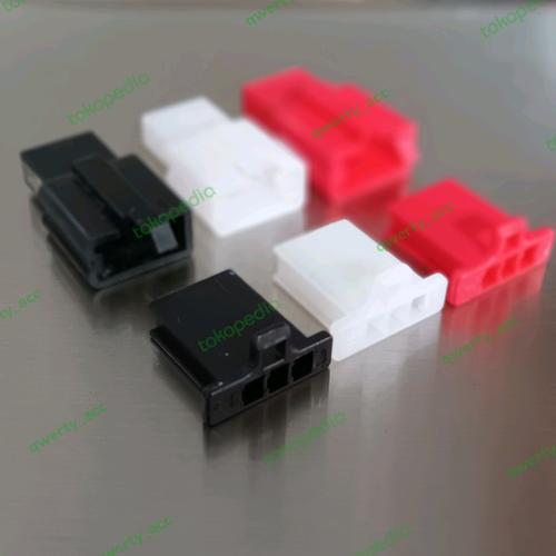 Jual 1 Set Socket Soket Housing Konektor 3 Pin Kecil Male Female Tanpa ...