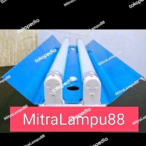 Jual Kap Lampu T8 TKO MIRROR REFLECTOR 2x36 2x16w Housing TL Neon Led ...