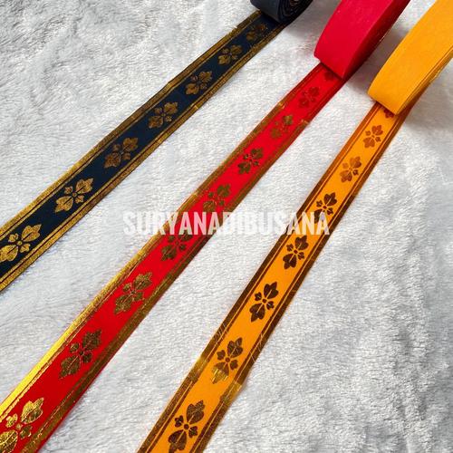 Jual Sabuk prada bali beludru lilit kecil 4cm meteran | kain prada bali ...