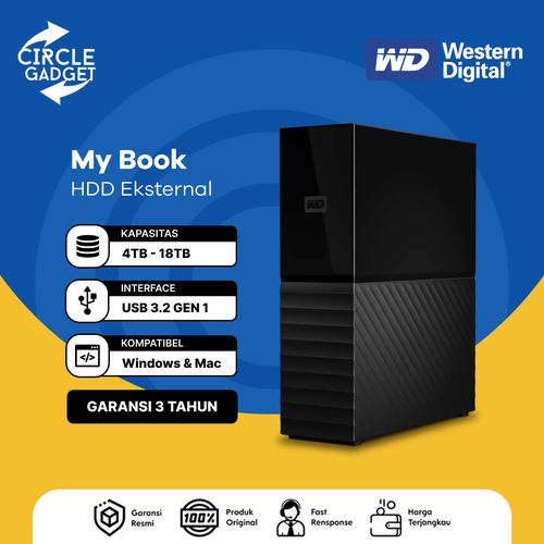 Jual WD My Book 4TB 6TB 8TB 12TB 14TB 16TB 18TB HDD Eksternal 3.5" inch ...