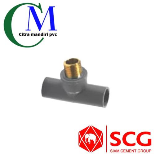 Jual Fitting PVC SCG Valve Tee Kuningan Aw 1/2 - Tee Drat Luar Kuningan ...