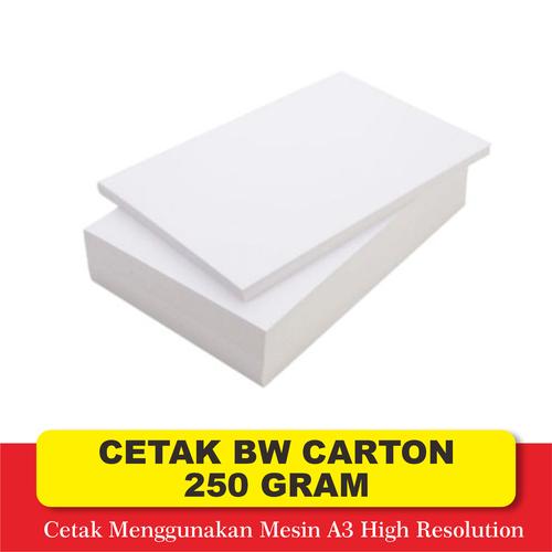 Jual CETAK / PRINT BAHAN BW CARTON UKURAN A3 - Laminasi Glossy - Kab ...